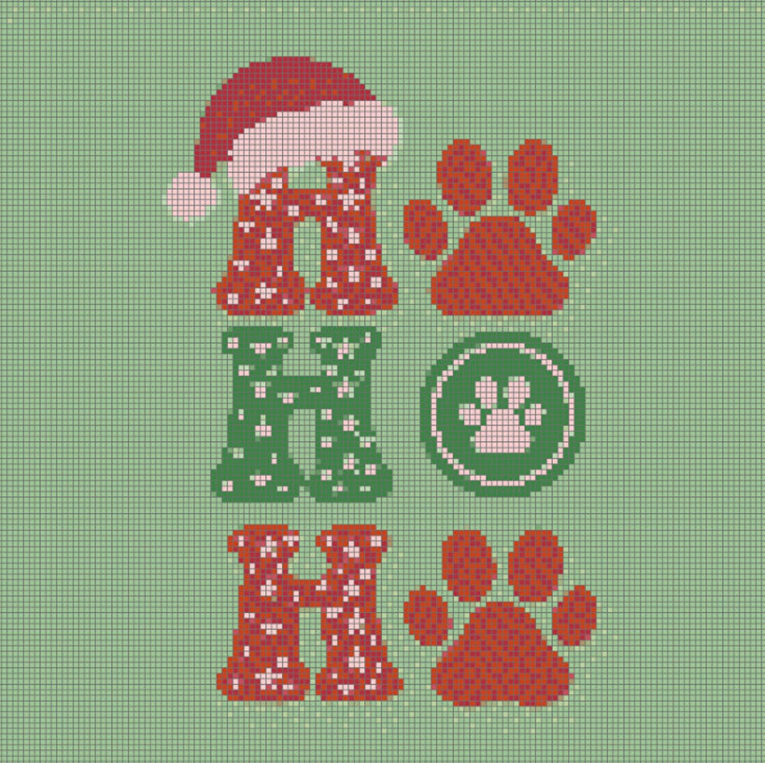 Ho Ho Ho Digital Cross Stitch Pattern - Etsy