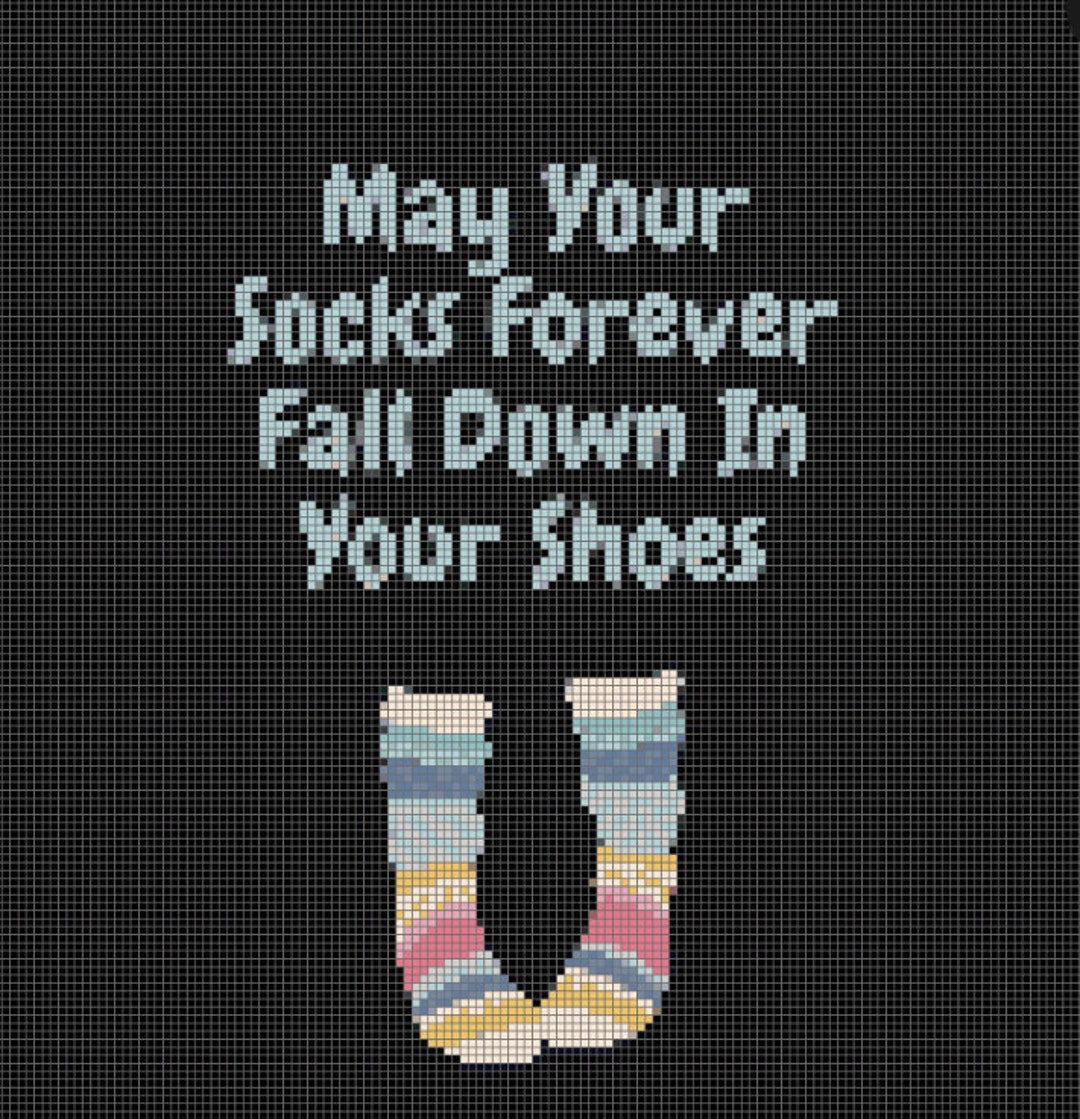 Digital Sock Curse Cross Stitch Pattern - Etsy