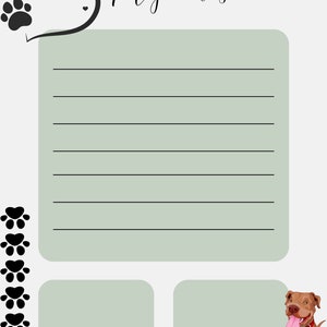 Printable Green Bully Breed Planner Pages - Etsy