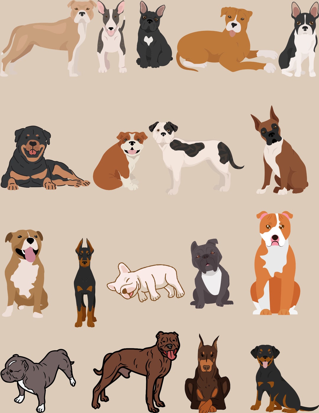 Digital Dog Papers - Etsy