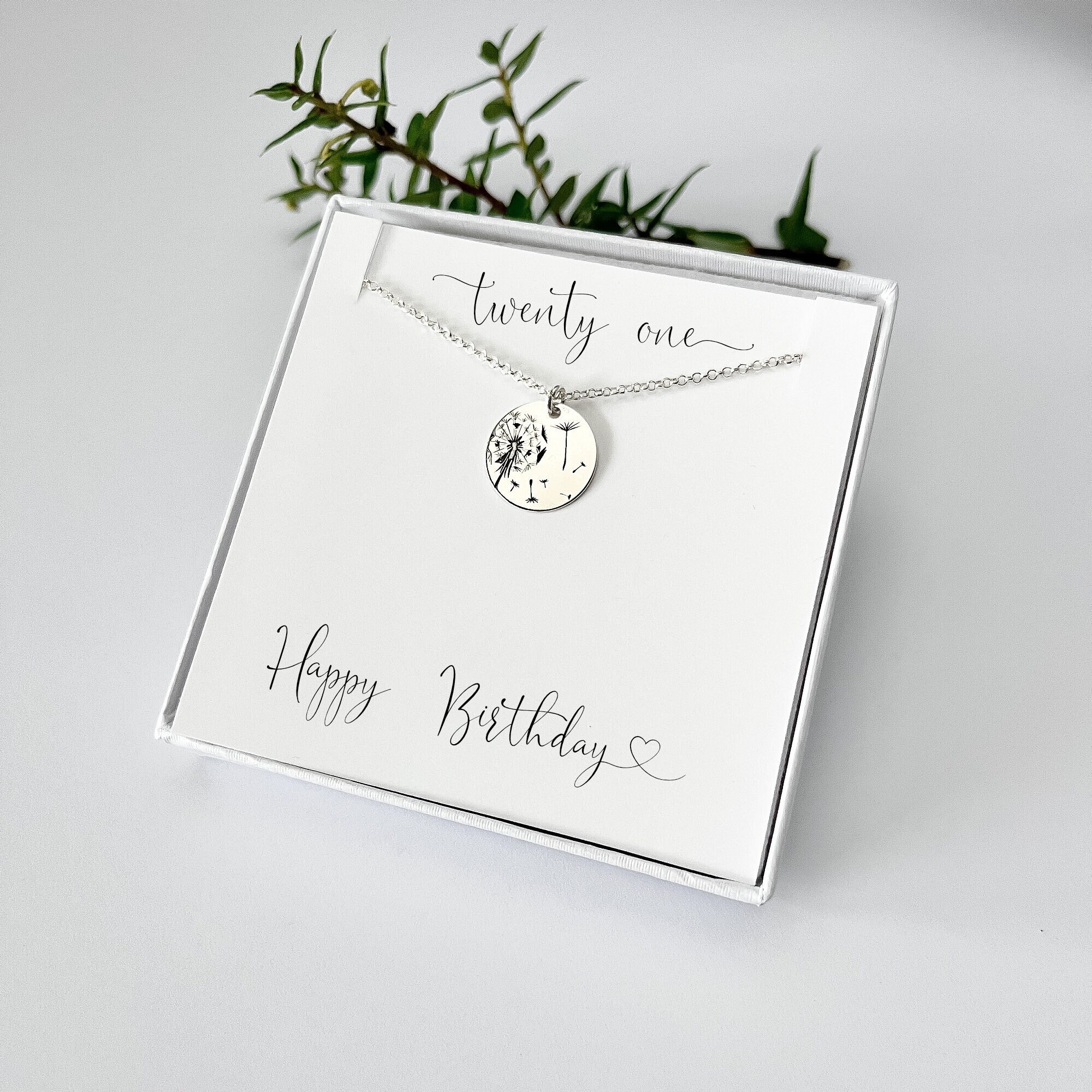 21st Birthday Necklace, 21st Birthday Girl Gift, 21st Birthday Gift for ...