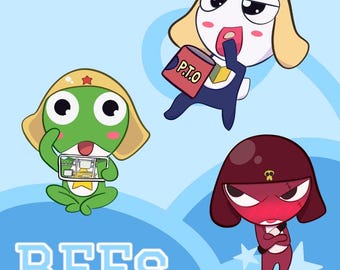 Sgt. Frog Keroro Stickers - Etsy