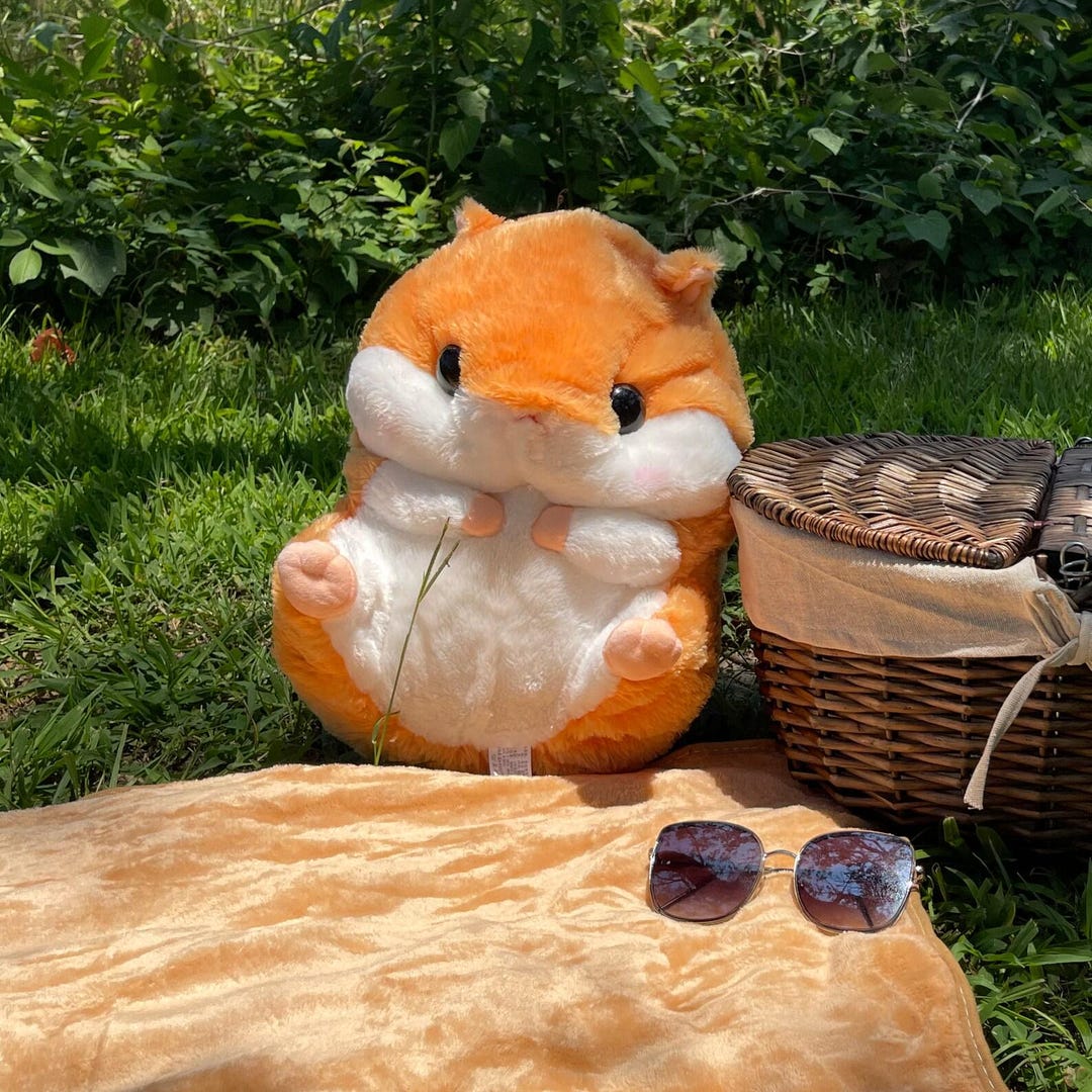 Hamster Plush Toy With Blanket, 14 Inch Plushie - Etsy