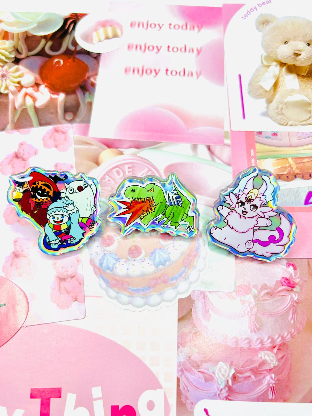 Yugioh/ygo Holographic Pins Set One Doodle Beast Tyrano Ghostricks ...