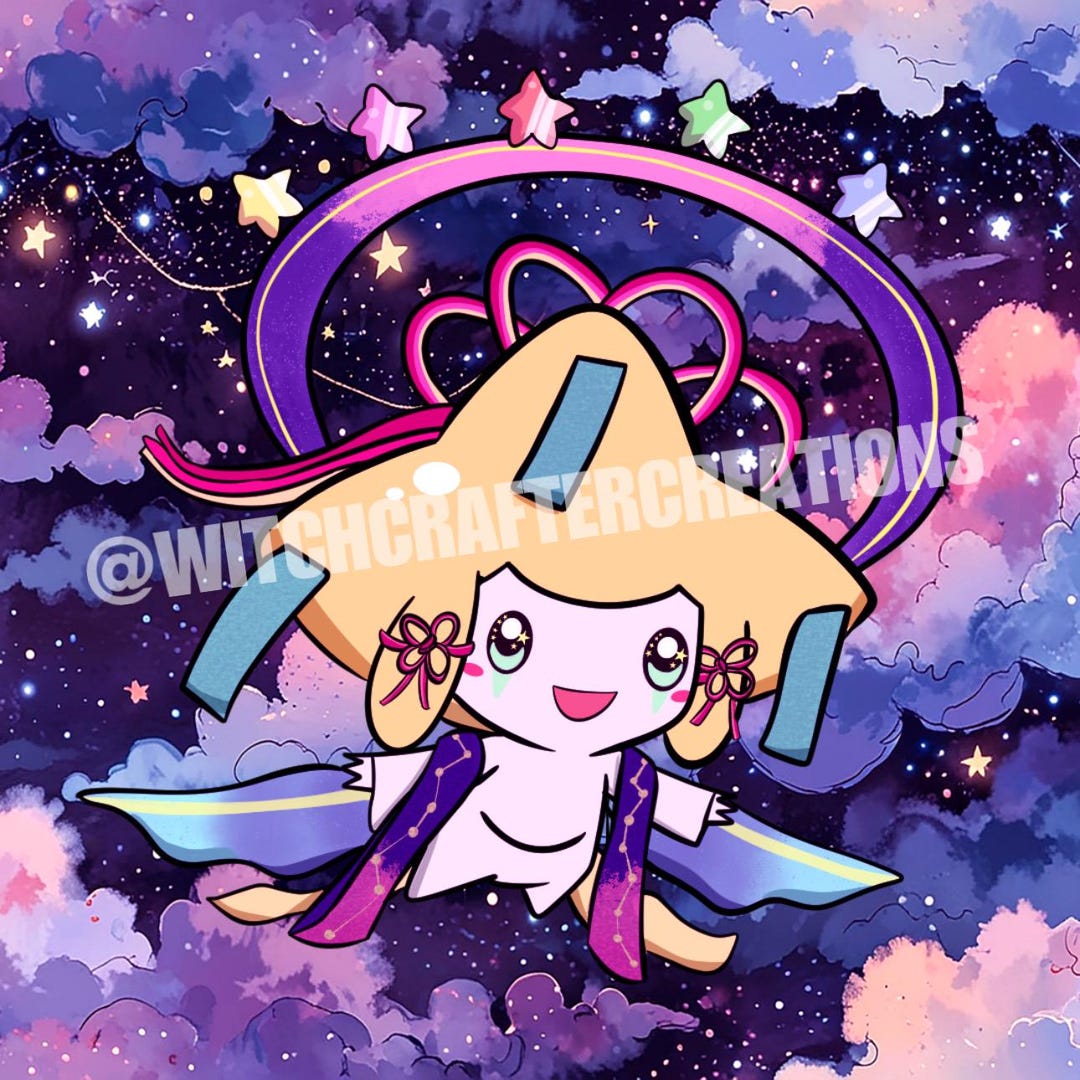 Digital Jirachi Wishmaker Print - Etsy