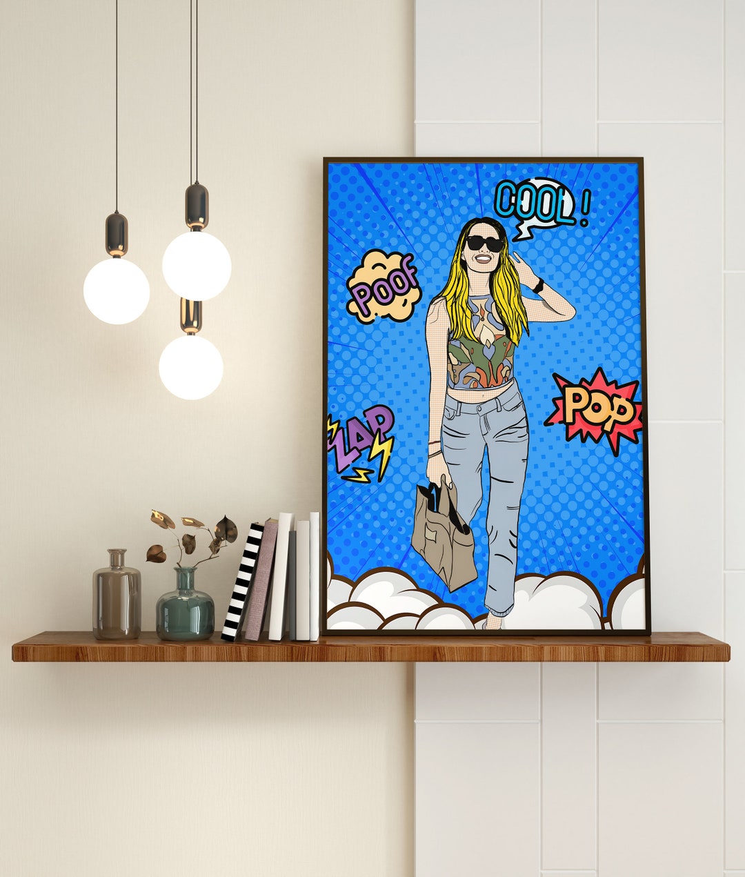 Pop Art Personalised Gift, Custom Illustration, Custom Liechtenstein ...