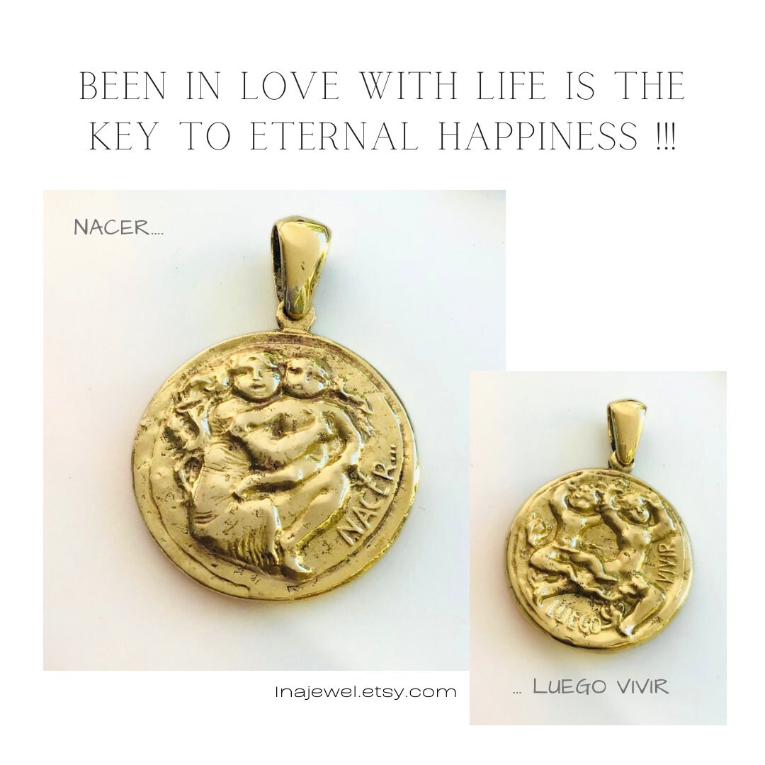 Inspirational Message. Life is Good. Love Life. Silver or Gold Plated ...