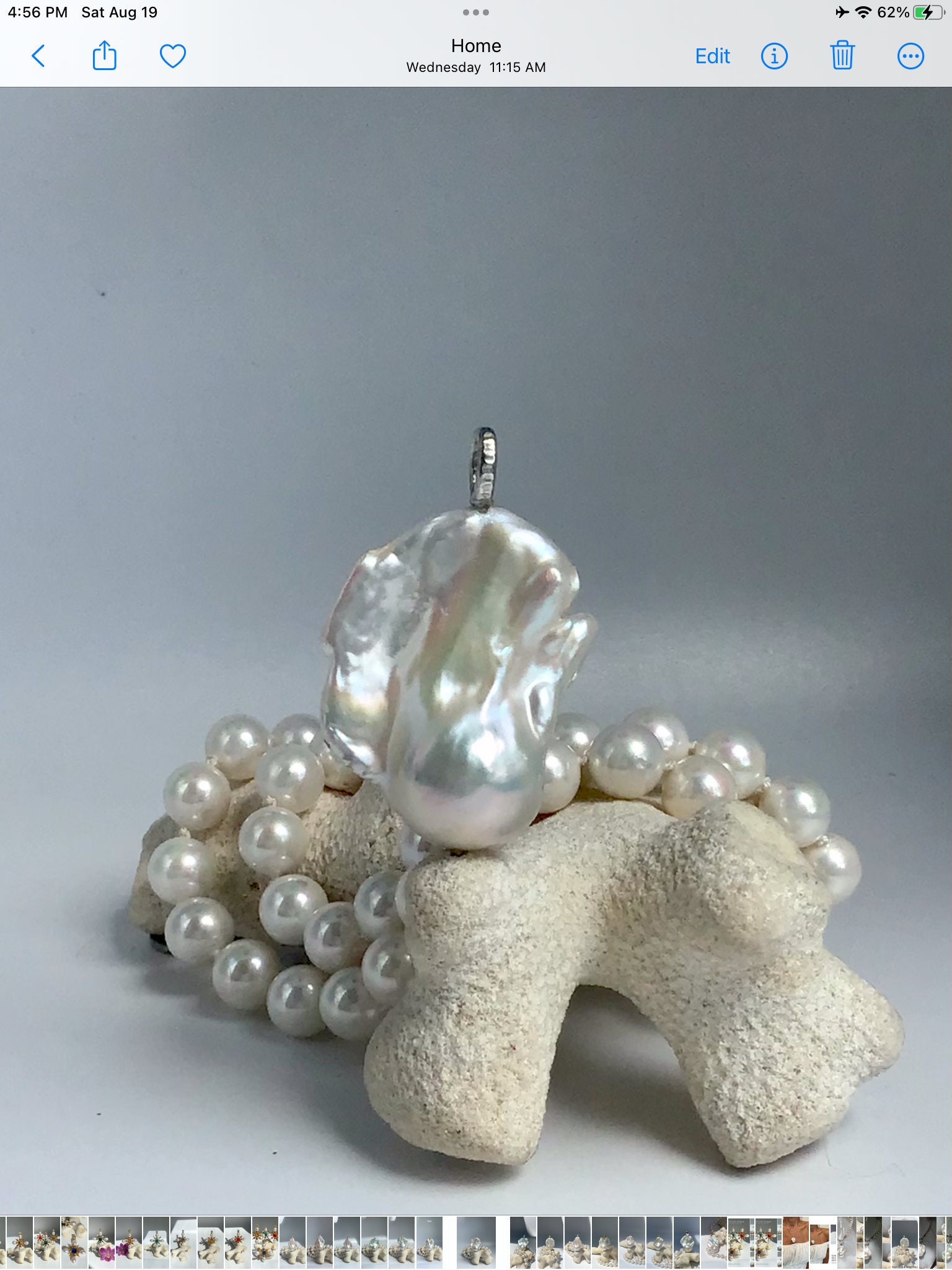 Baroque Pearl Pendant. Sterling Silver Bail. Large Size. - Etsy