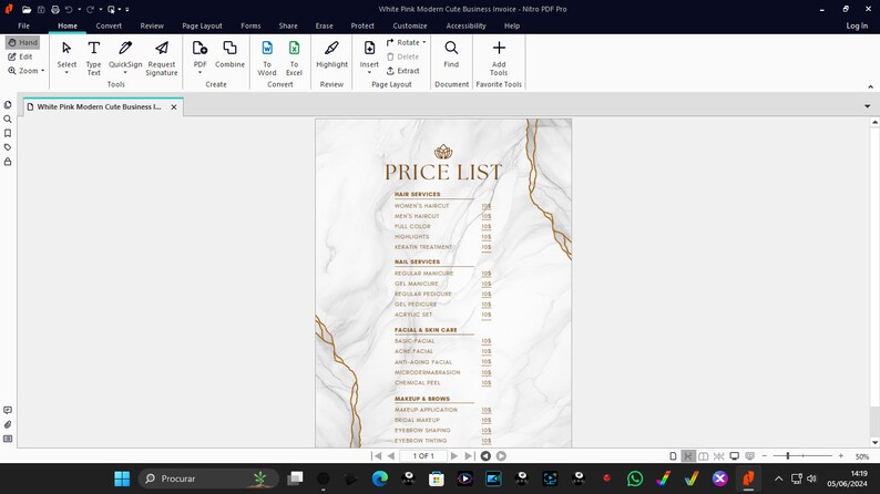 PRICE LIST Editable PDF - Etsy