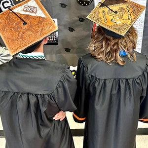 Hand Tooled Leather Graduation Cap Topper - Etsy