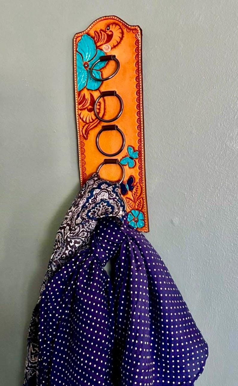 Custom Leather Wild Rag Hanger - Etsy