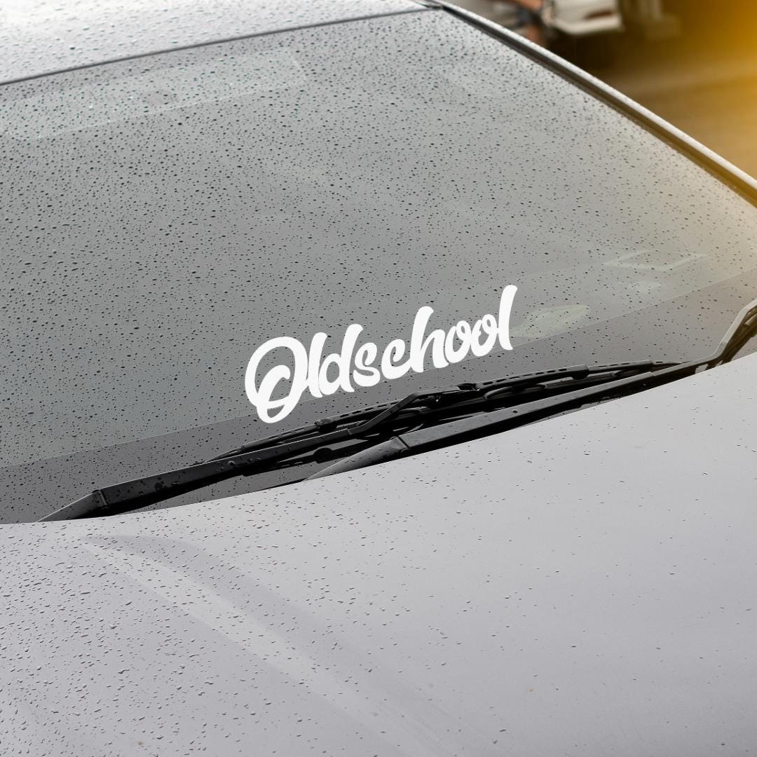 Oldschool Sticker Car Windshield Decal Old Cars Vinyl Stickers Car ...