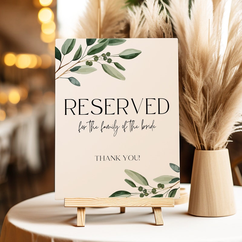 Reserved Table Sign - Etsy