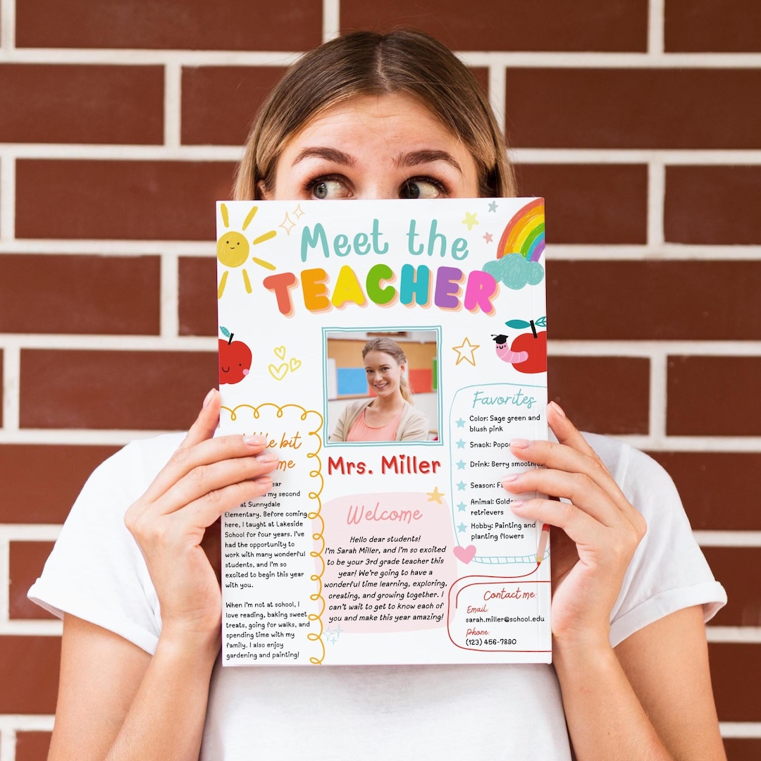 Meet the Teacher Template, Editable Meet the Teacher, Get to Know Your ...