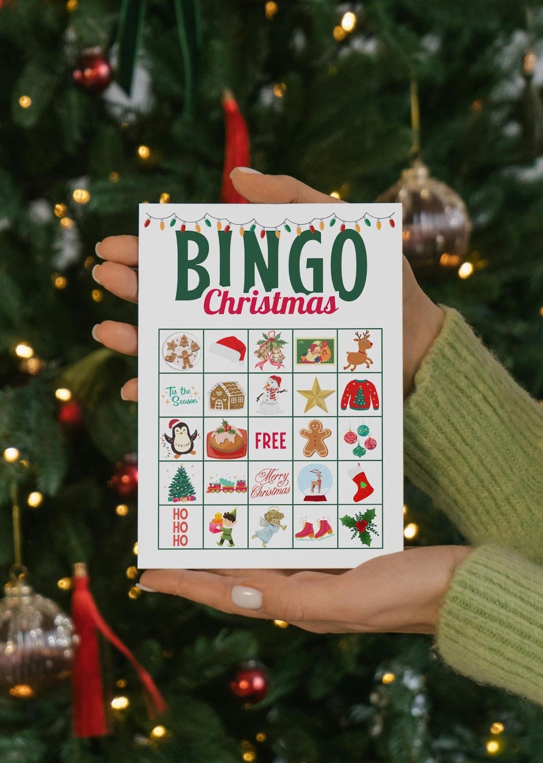 50 Christmas Bingo Cards, Christmas Bingo Game, Xmas Bingo for Kids ...