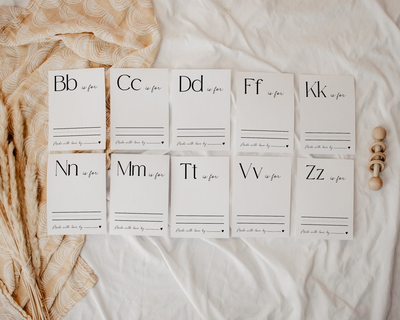 Baby Shower ABC Book, First Alphabet Book, Baby's First ABC Book ...