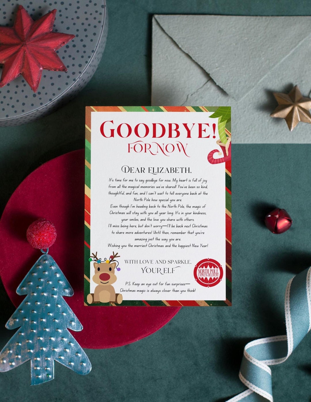 Printable Elf Goodbye Letter, Elf Letter Christmas, Editable Elf ...