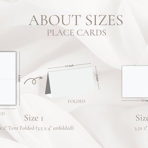 Minimal Wedding Place Cards Template, Elegant Place Card, Wedding Table ...