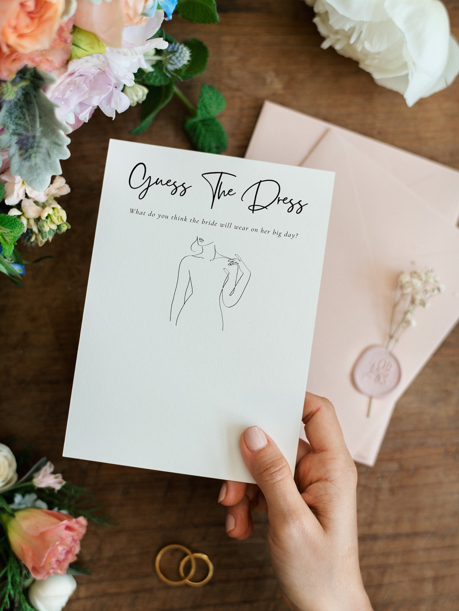 Guess the Dress Bridal Shower Game Sketch the Dress Shower - Etsy