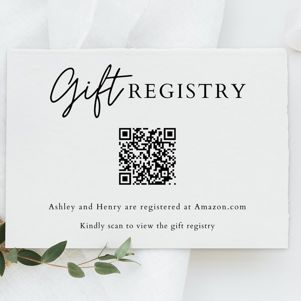 Wedding Registry Qr Code Templates - Etsy