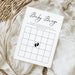 Baby Bingo Blank Baby Shower Game, Baby Shower Bingo Template Printable ...