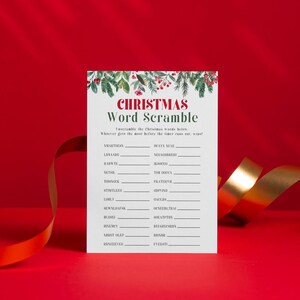 Christmas Word Scramble Game, Christmas Party Game, Printable Christmas ...