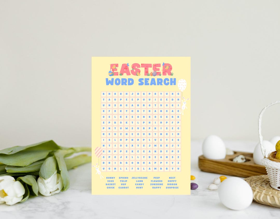 Easter Word Search Game, Kids Easter Word Hunt Game, Fun Printable Game ...