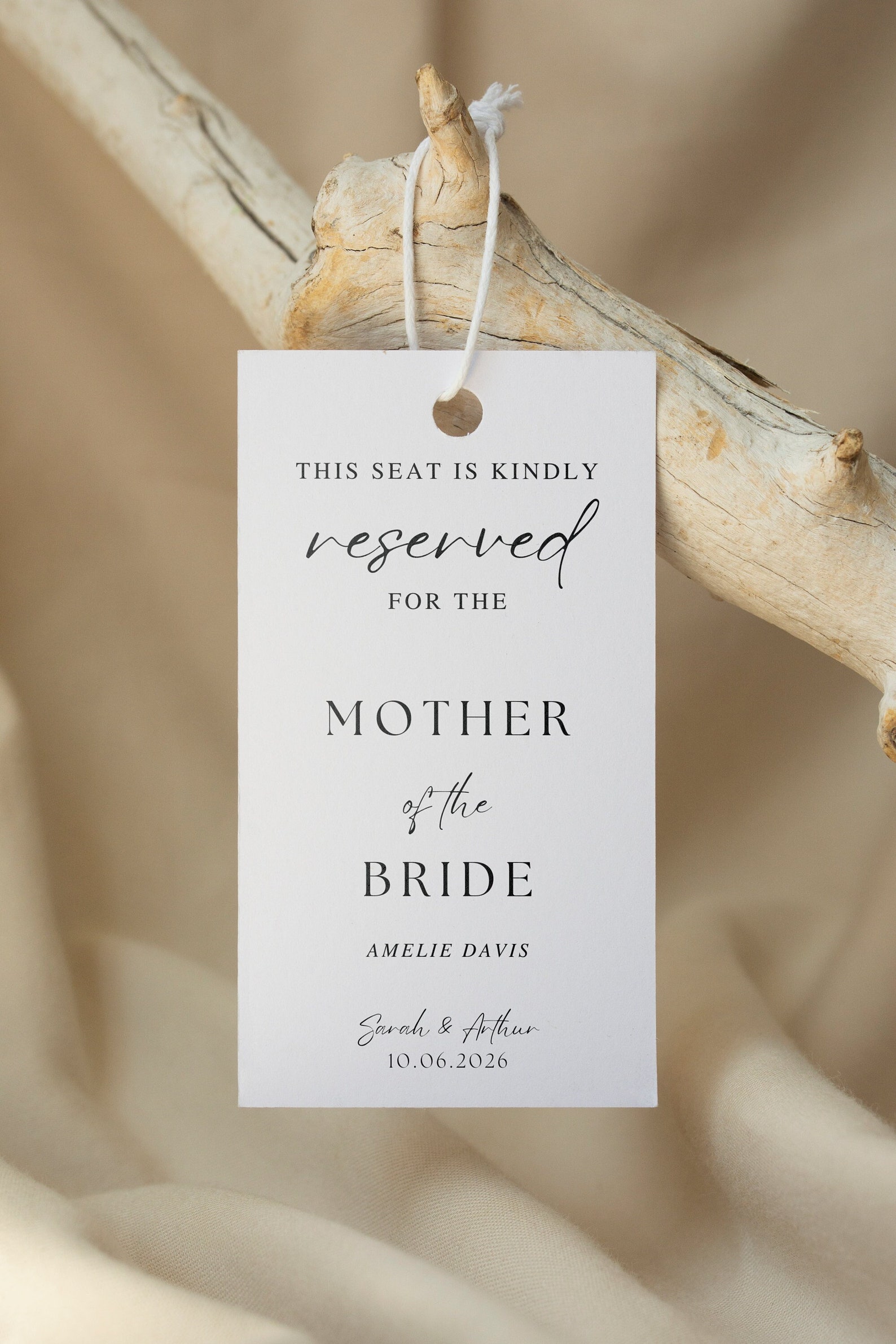 Reserved Chair Tag, Wedding Seating Tag, Printable Chair Tag, Reserved ...