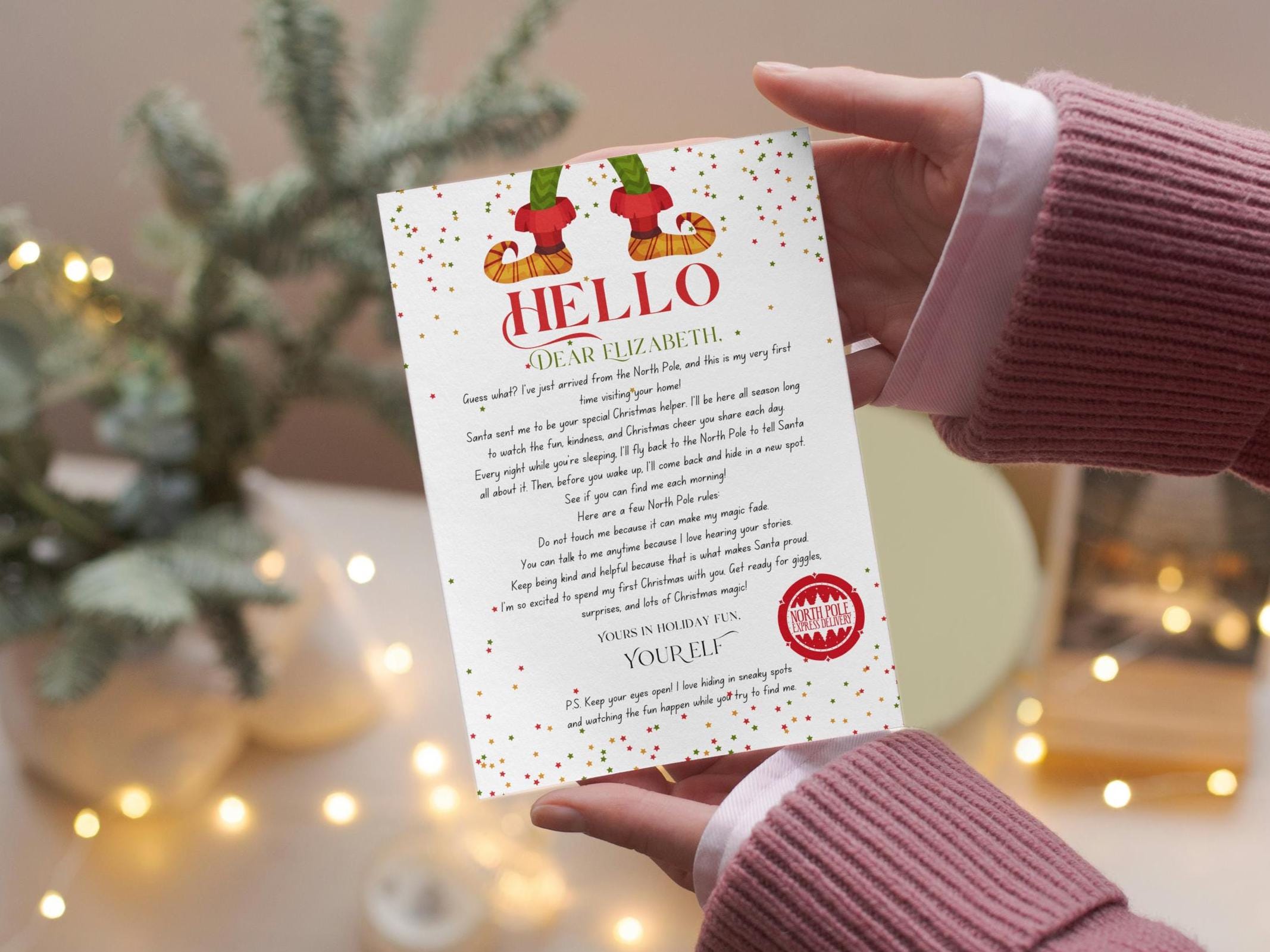 Editable Elf Arrival Letter, Elf First Time Arrival Letter Christmas ...