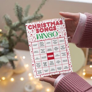 50 Christmas Songs Bingo Cards, Christmas Song Bingo Game, Xmas Songs ...