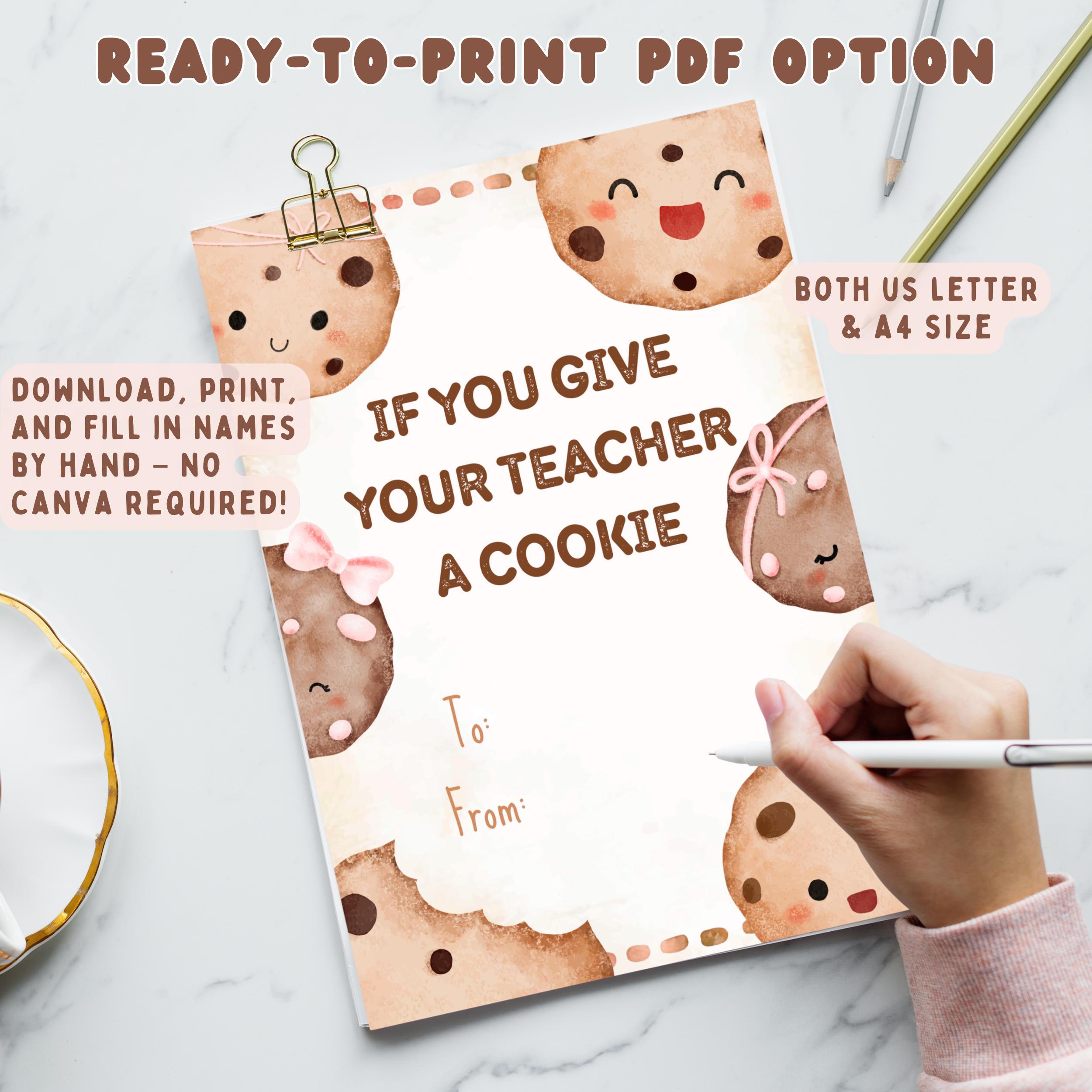 If You Give Your Teacher a Cookie Book, End of the Year Teacher ...