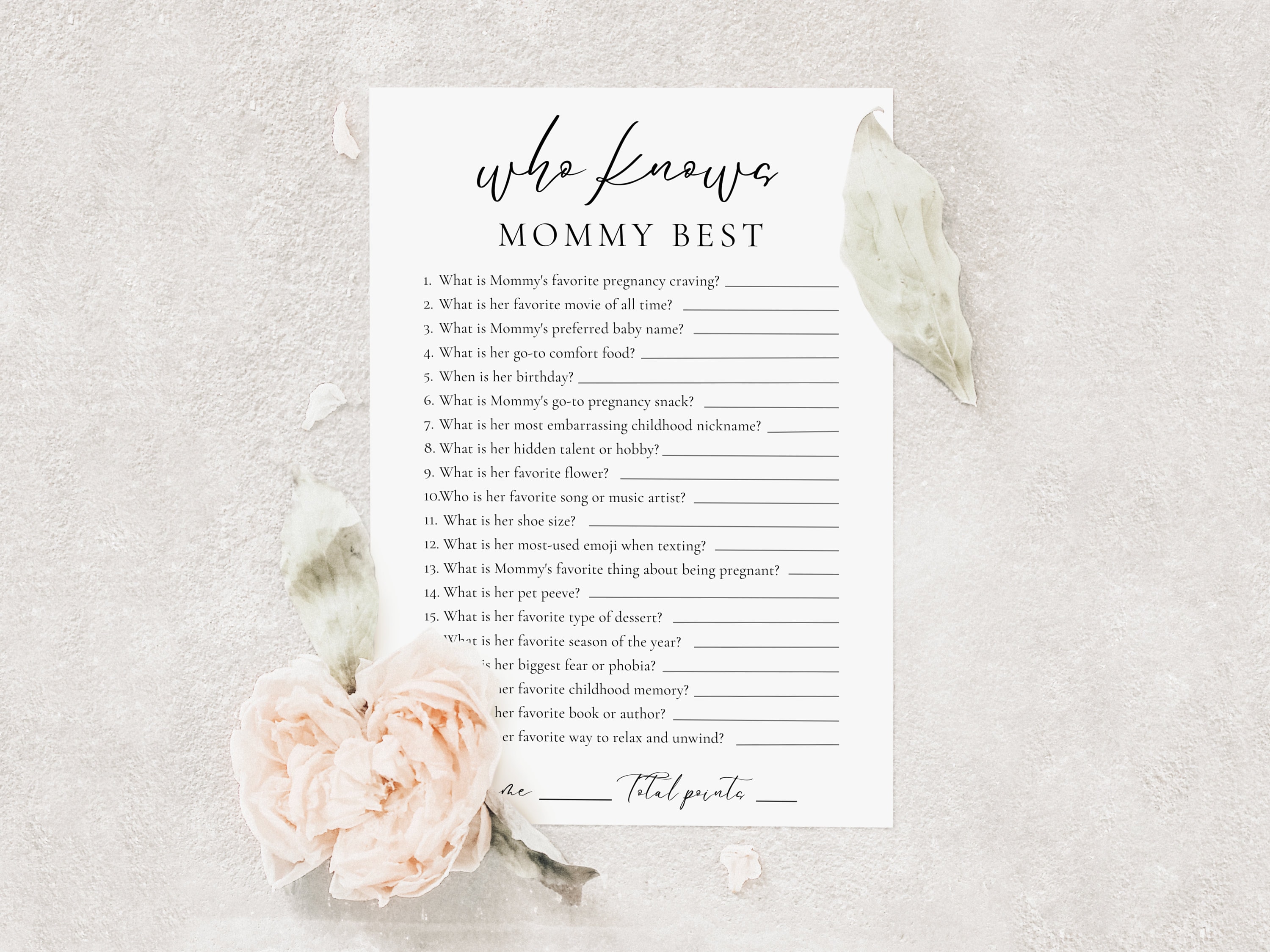 Who Knows Mommy Best Baby Shower Game, How Well Do You Know Mommy ...