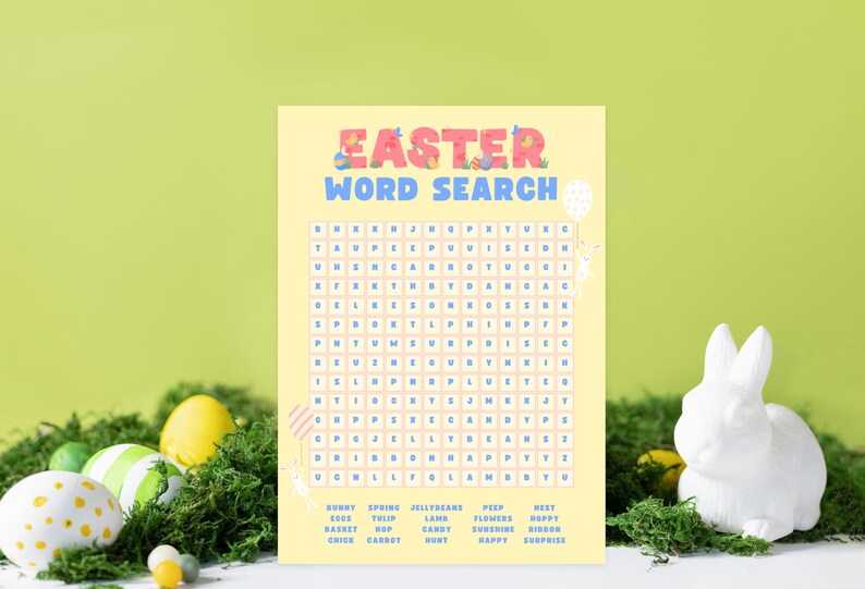 Easter Word Search Game, Kids Easter Word Hunt Game, Fun Printable Game ...
