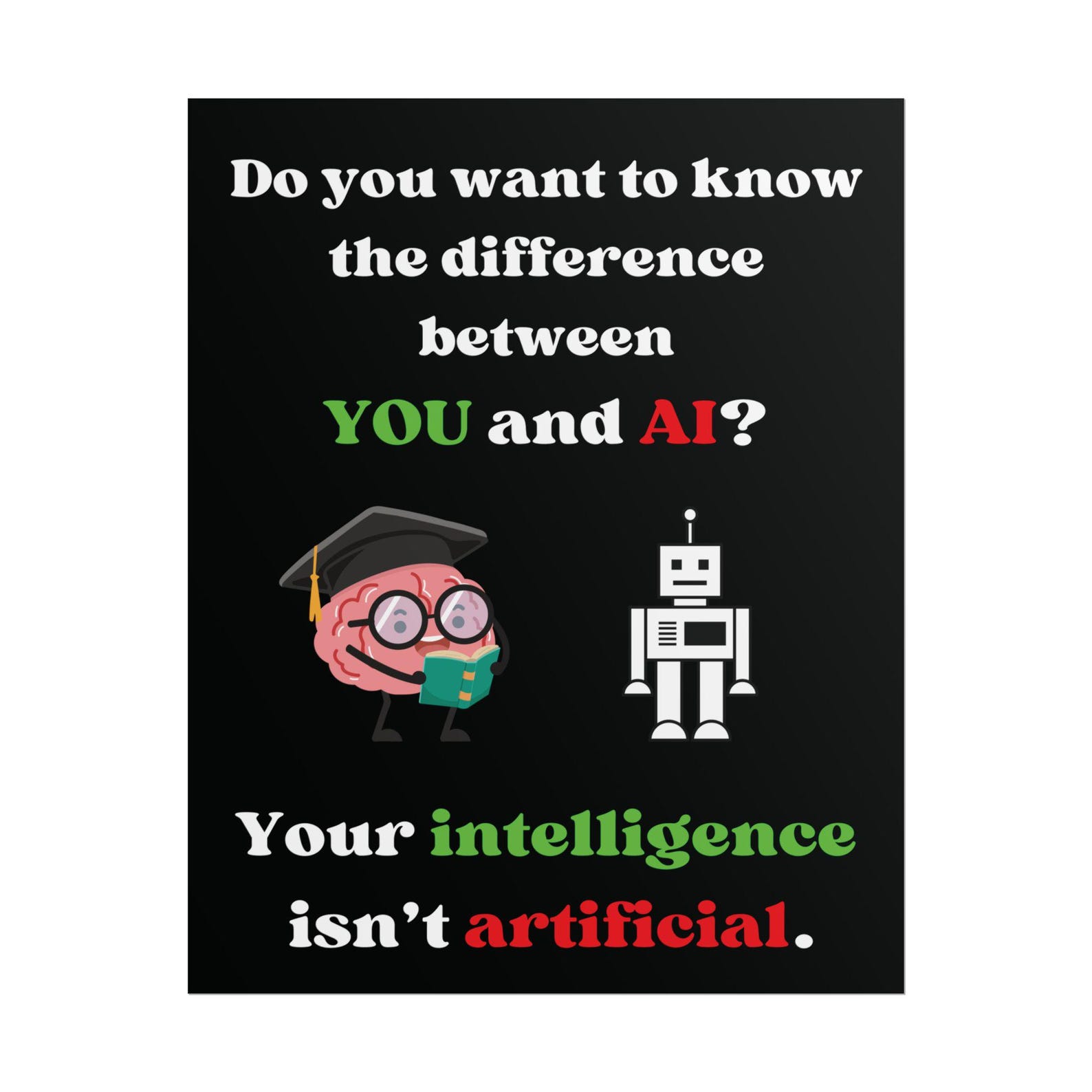 Rolled Classroom Poster Student Vs. AI - Etsy
