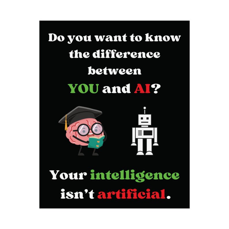 Rolled Classroom Poster Student Vs. AI - Etsy