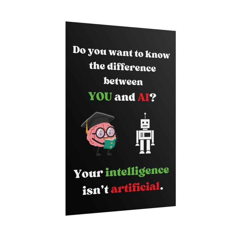 Rolled Classroom Poster Student Vs. AI - Etsy