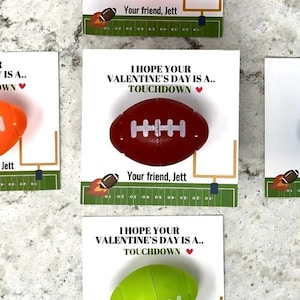 Football Valentine Party Favor Althetic Sport Party Favor Valentines ...