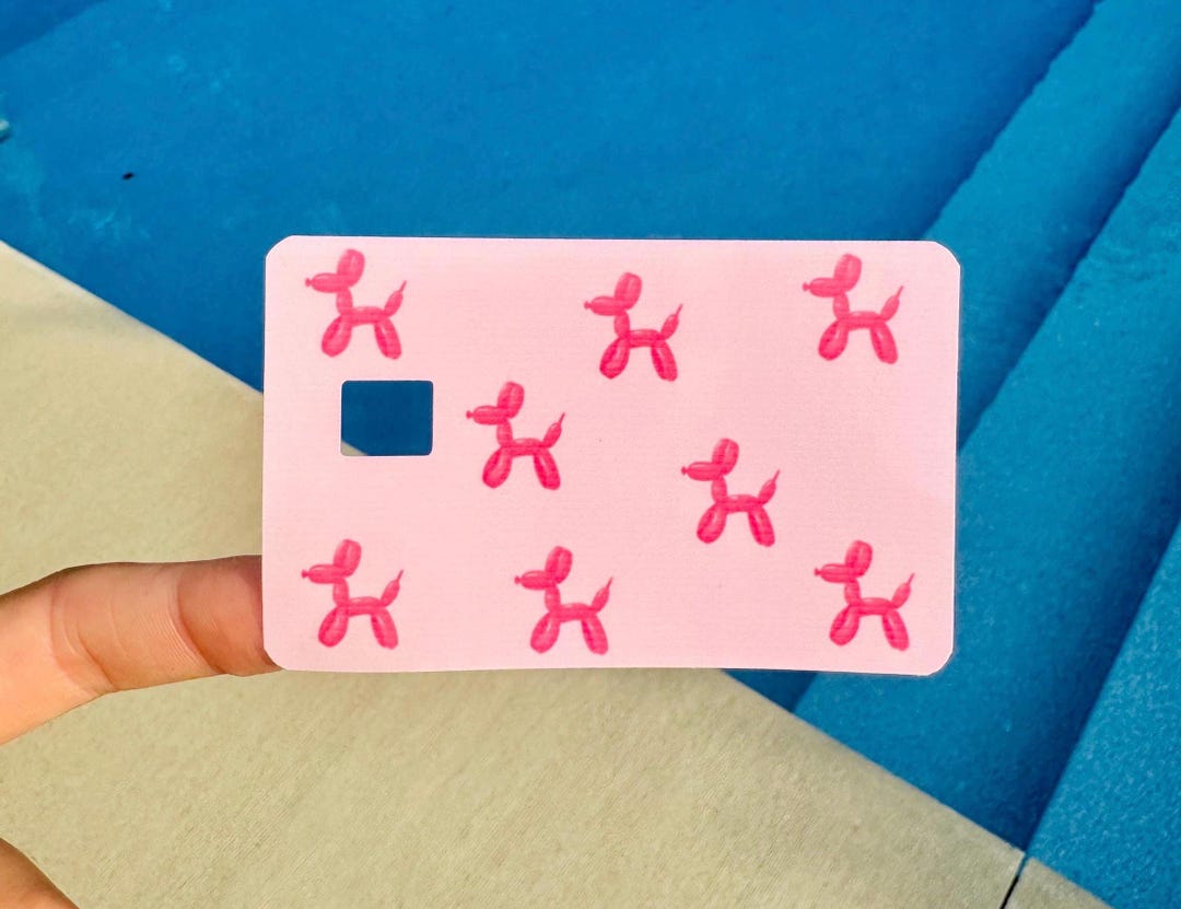 Balloon Dog Card Sticker Dog Credit Card Skin Waterproof Debit Card ...