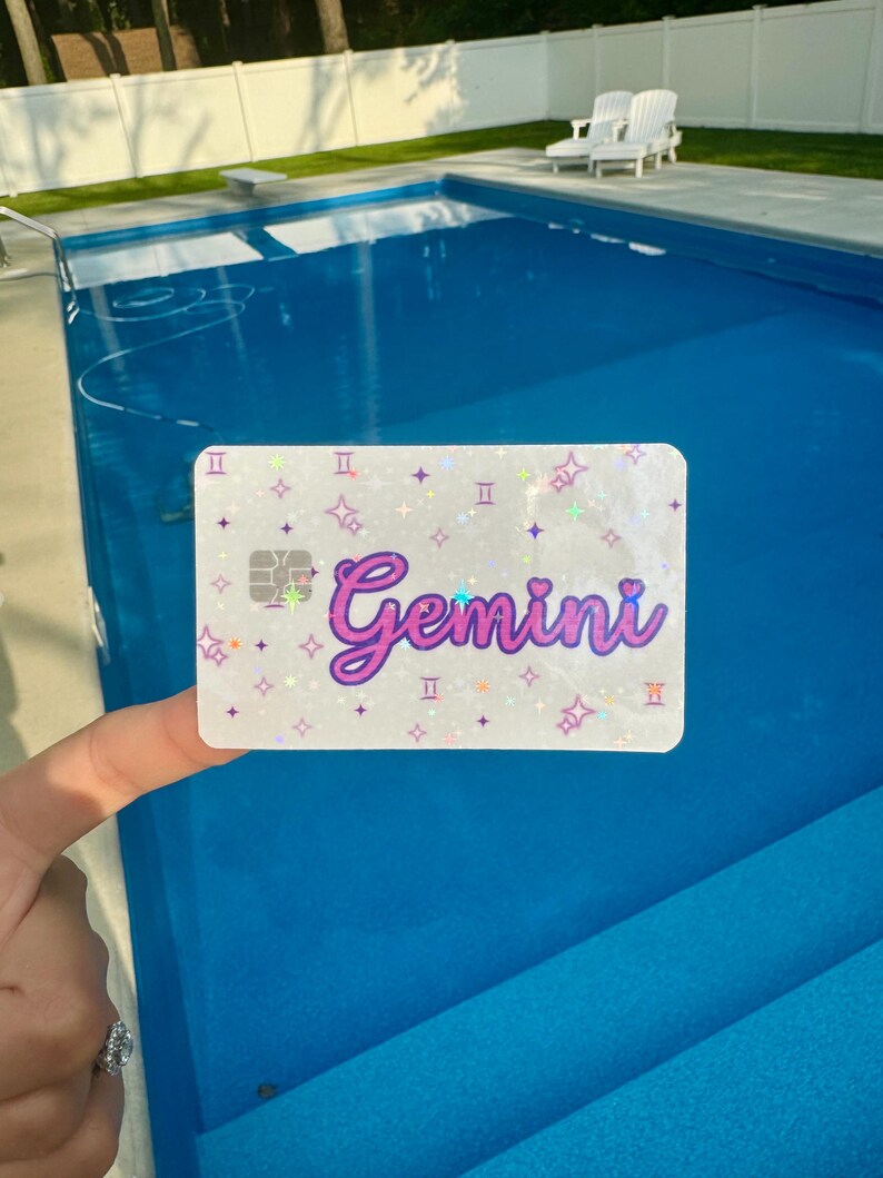 Zodiac Sign Holographic Card Sticker Astrology Credit Card Skin Debit ...