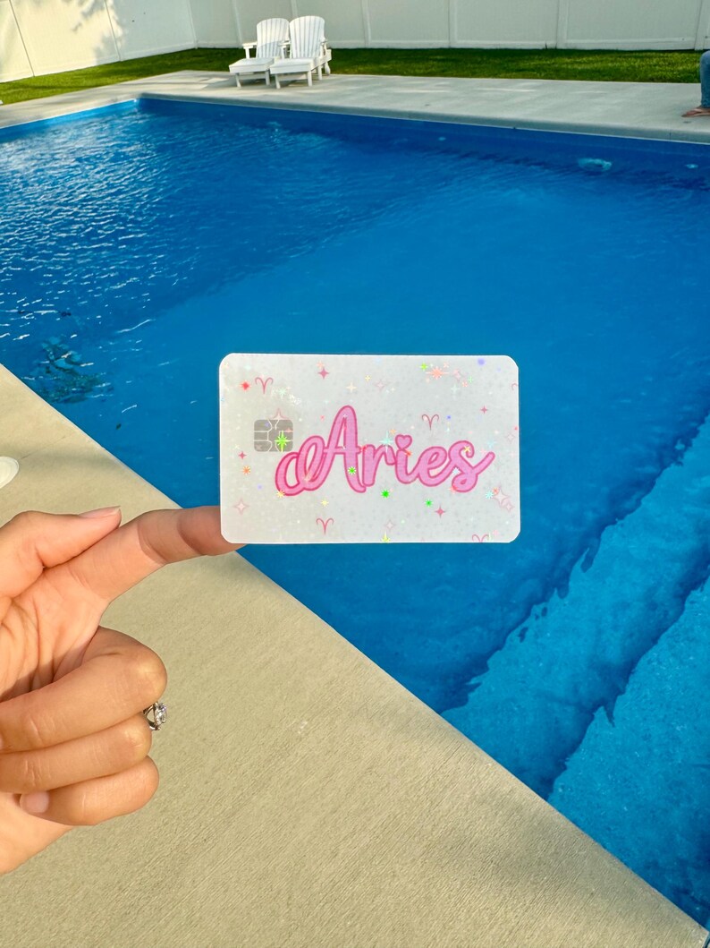 Zodiac Sign Holographic Card Sticker Astrology Credit Card Skin Debit ...