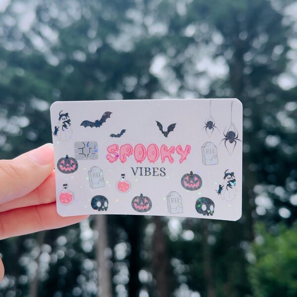 Credit Card Stickers Halloween - Etsy