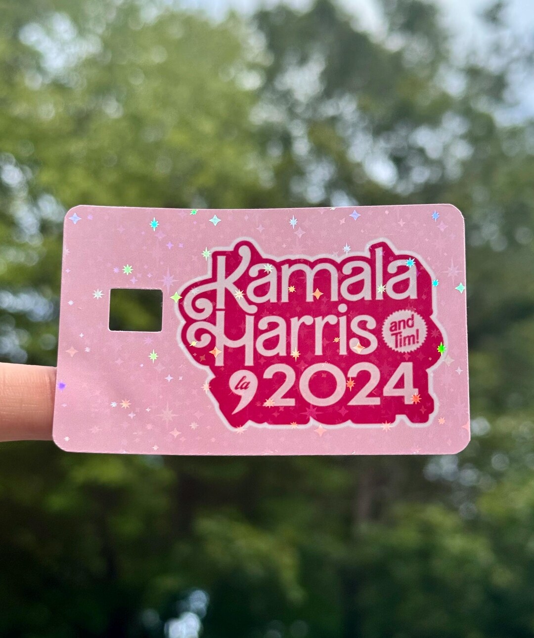 Kamala Harris Card Sticker Kamala Harris 2024 President Sticker Holographic Sticker Madam ...