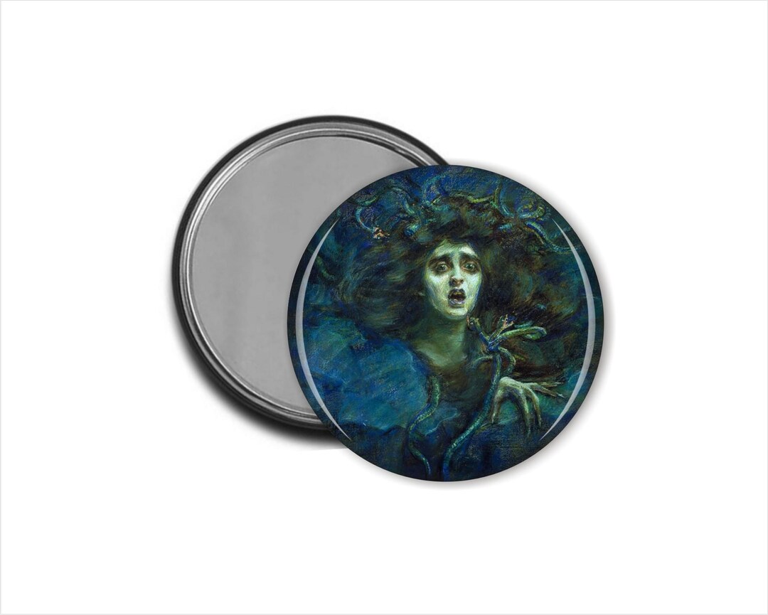 Medusa Pocket Mirror, Medusa Art Gifts, Mirrors and Key Chains - Etsy