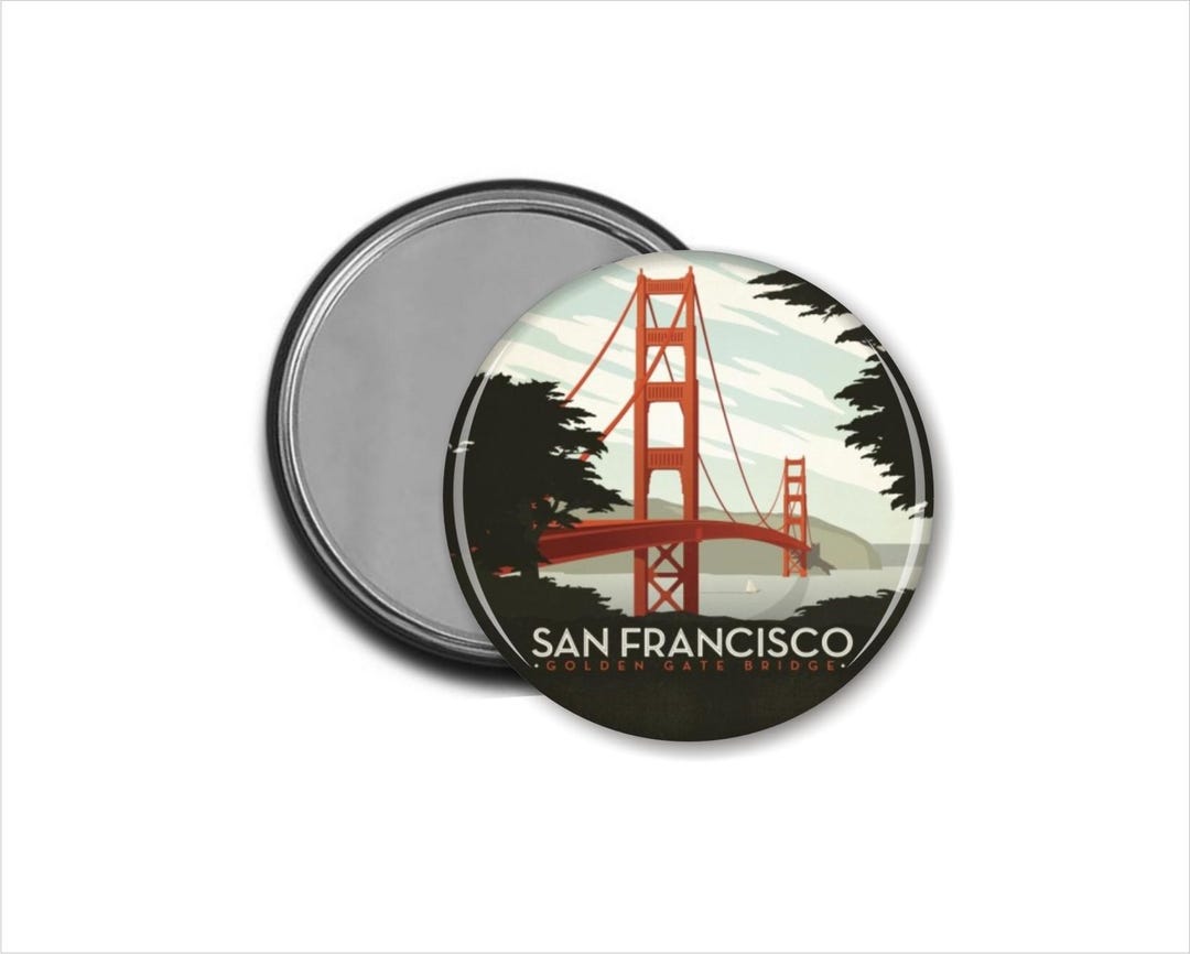San Francisco Pocket Mirror, Golden Gate Bridge, San Francisco ...