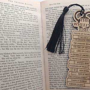 The Wheel of Time Bookmark: Laser Engraved Wooden Book Tracker - Etsy