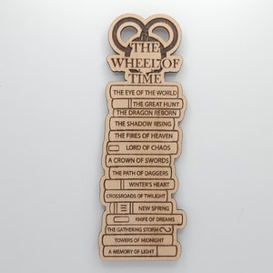 The Wheel of Time Bookmark: Laser Engraved Wooden Book Tracker - Etsy