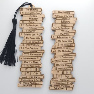 Stephen King Books Bookmark: Laser Engraved Wood Book Tracker - Etsy