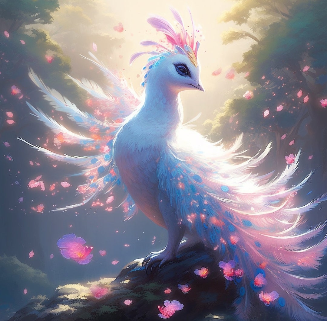 Witch Familiar Companion - A Fairy Peacock - by the Color Coven - Etsy