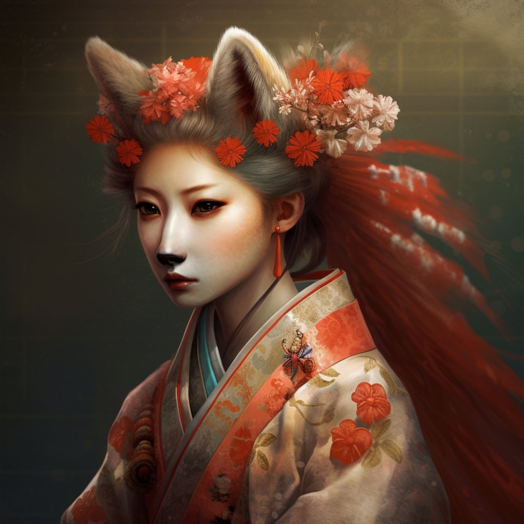 Kitsune Spirit Companion Male Female tell Me Your Desired Companion - Etsy