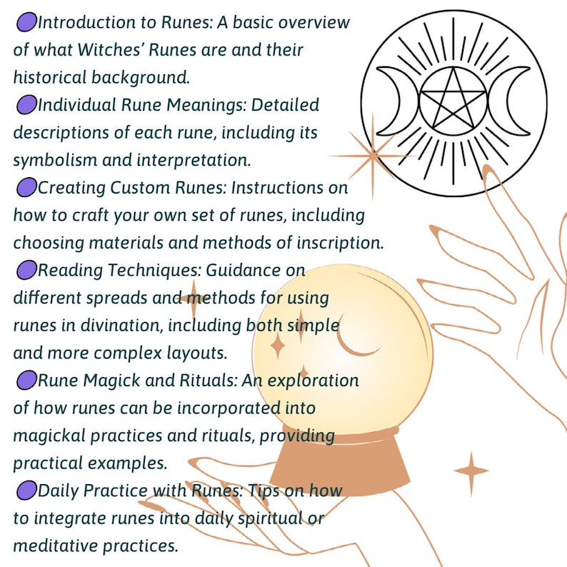 Witches' Runes PDF File Guidebook - How to Interpret Runes - How to ...